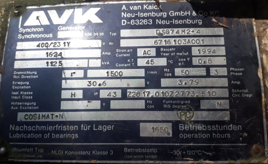 AVK alternator - Neuron Marine Services & Trading