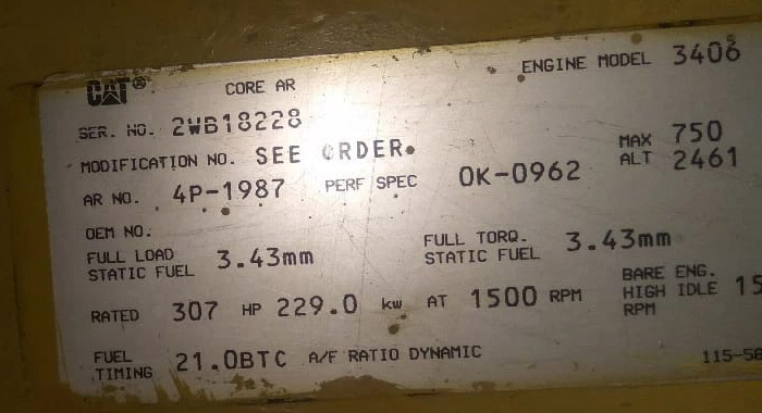 CAT 3406 - Neuron Marine Services & Trading